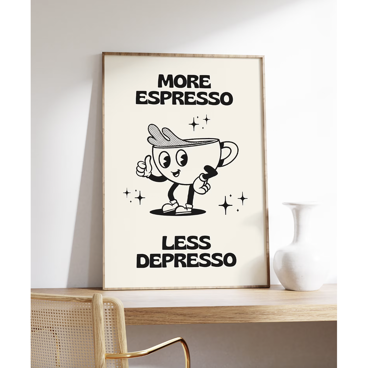 Cuadro Decorativo More Espresso Less Depresso