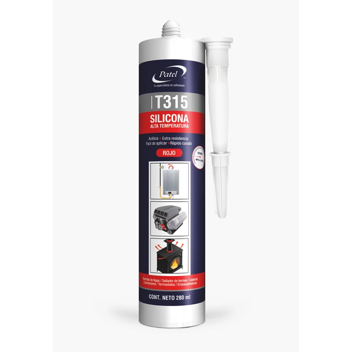 Silicona Alta Temperatura 280 ML