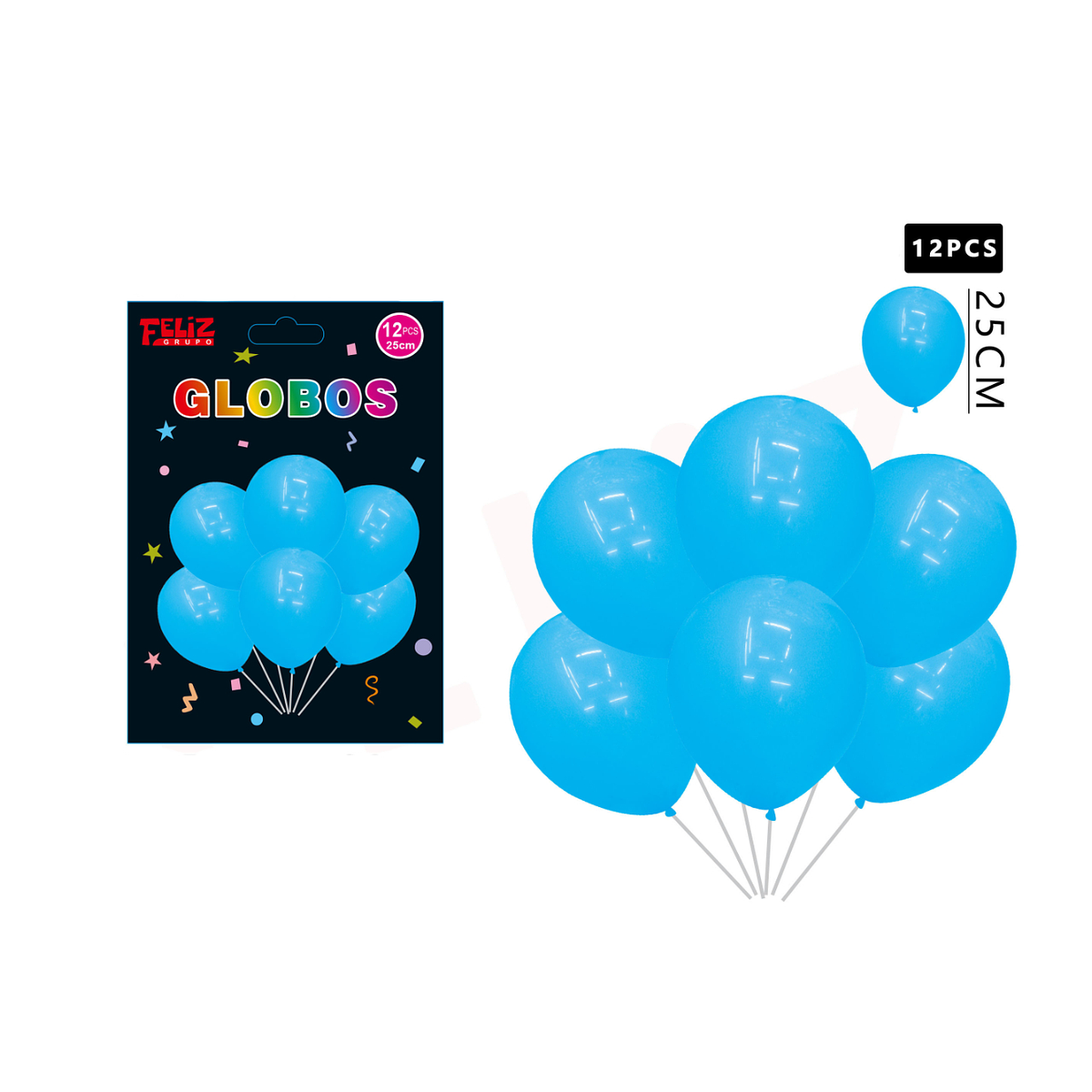 Globos Celeste 12 Pcs