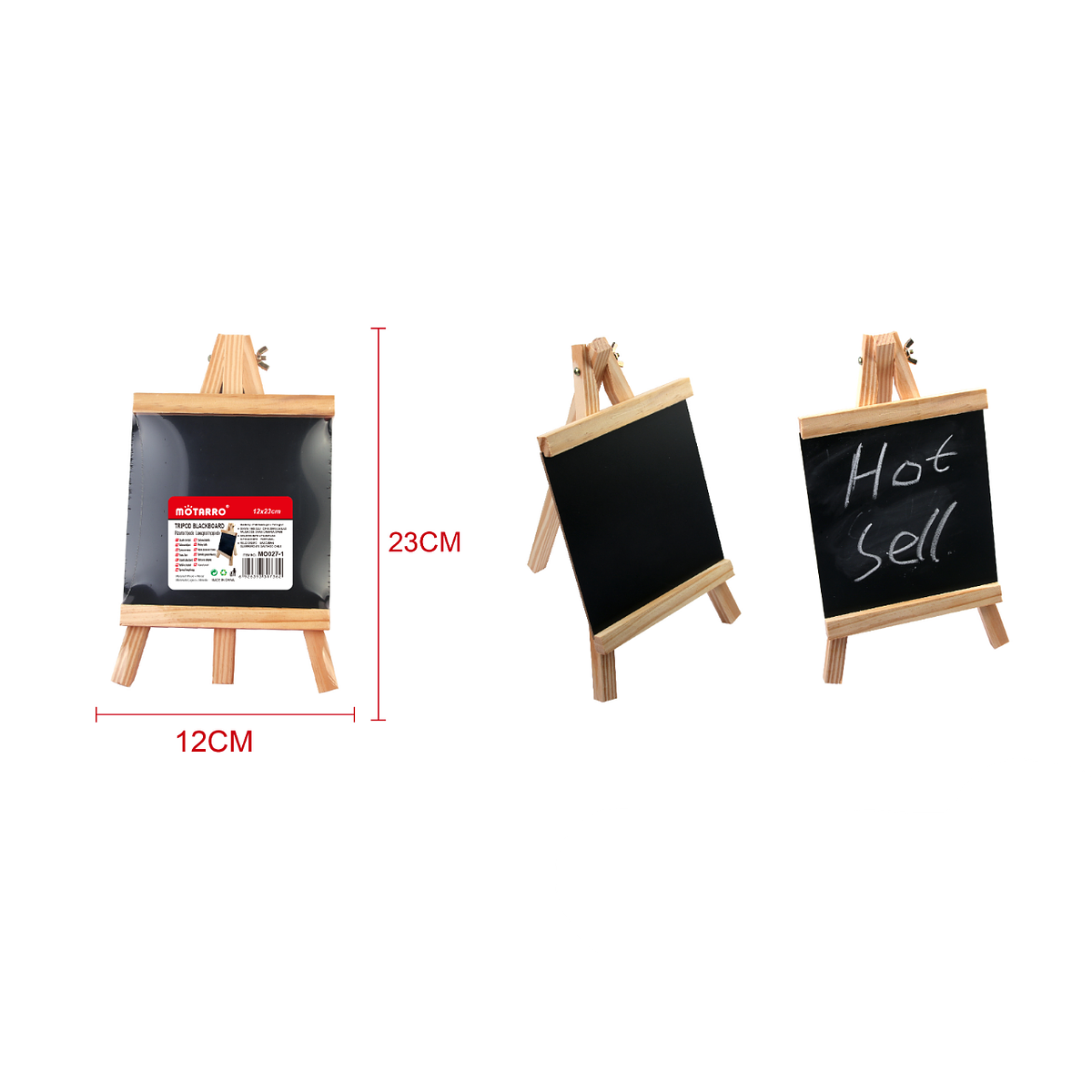 Pizarra Tripode 12x23 cm