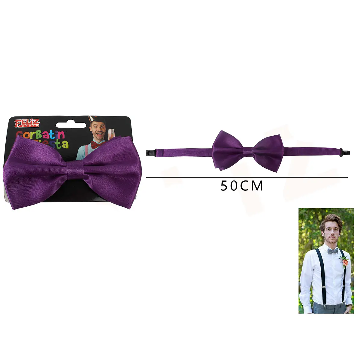 Corbatín Morado 50cm