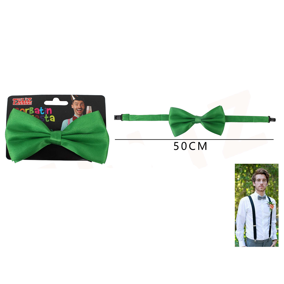 Corbatín Verde Oscuro 50cm