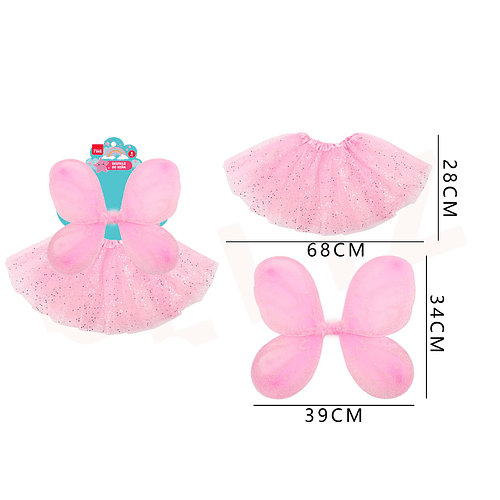 Set Disfraz Cintillo con Trenza y Tutu con puntos