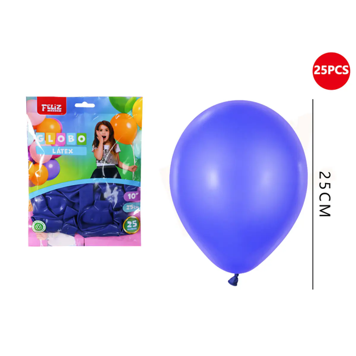 Globos azul royal 25 cm 25 pcs