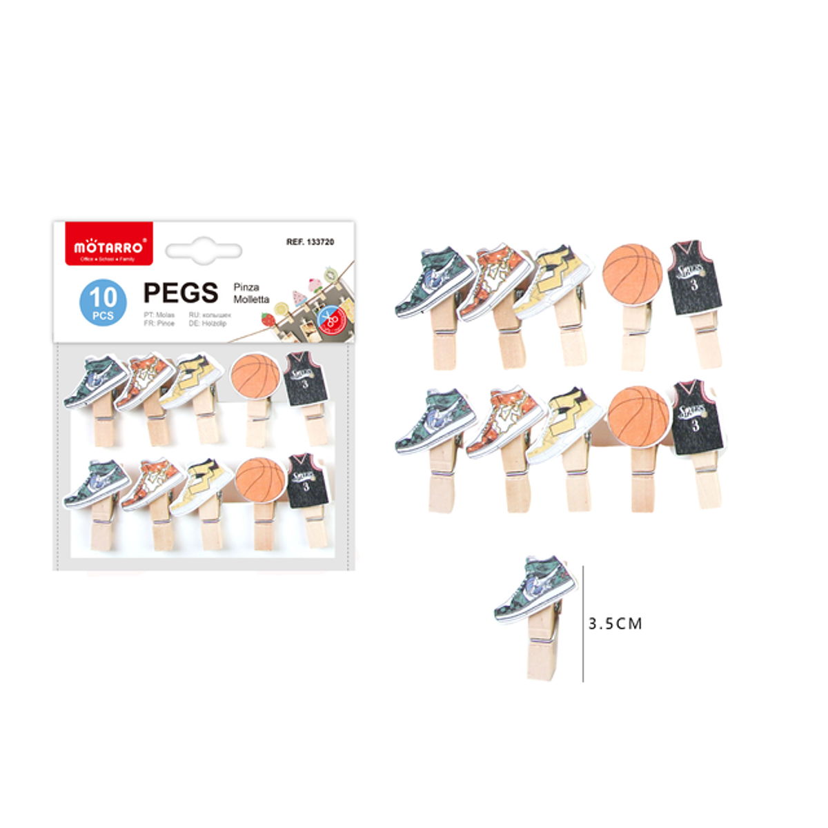 Pinzas Basket 3.5cm 10pcs