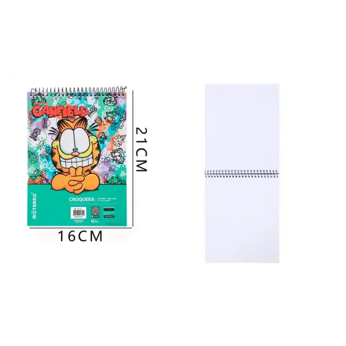 Block de Dibujo Garfield colores 16*21Cm
