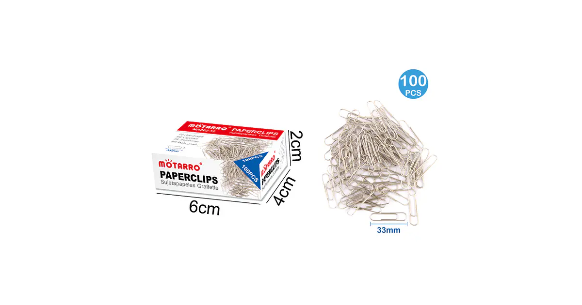Clips plateado 100pcs 33mm