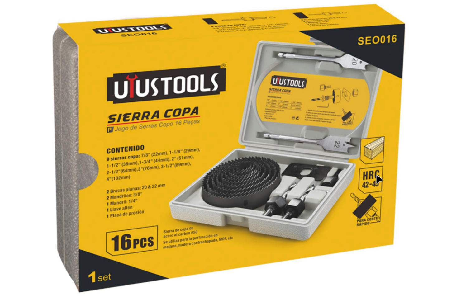 SET 16 PCS SIERRA COPA Y ACC. UYUSTOOLS
