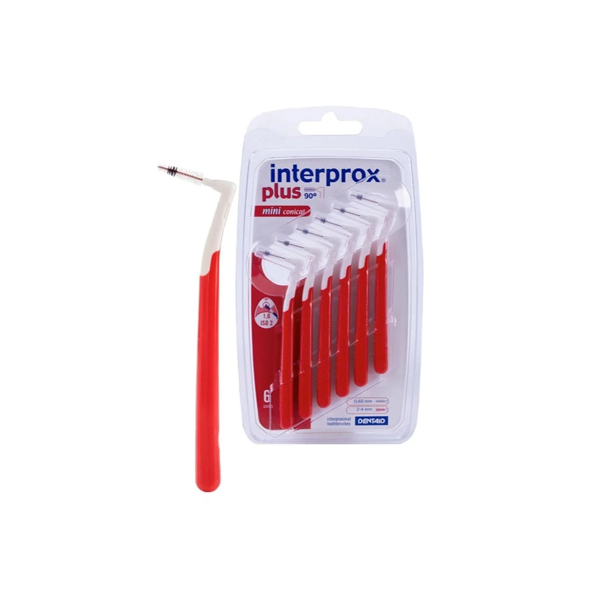 Cepillo Interprox Plus Mini conico 1.0mm 6 Un Dentaid | Higiene bucal ...