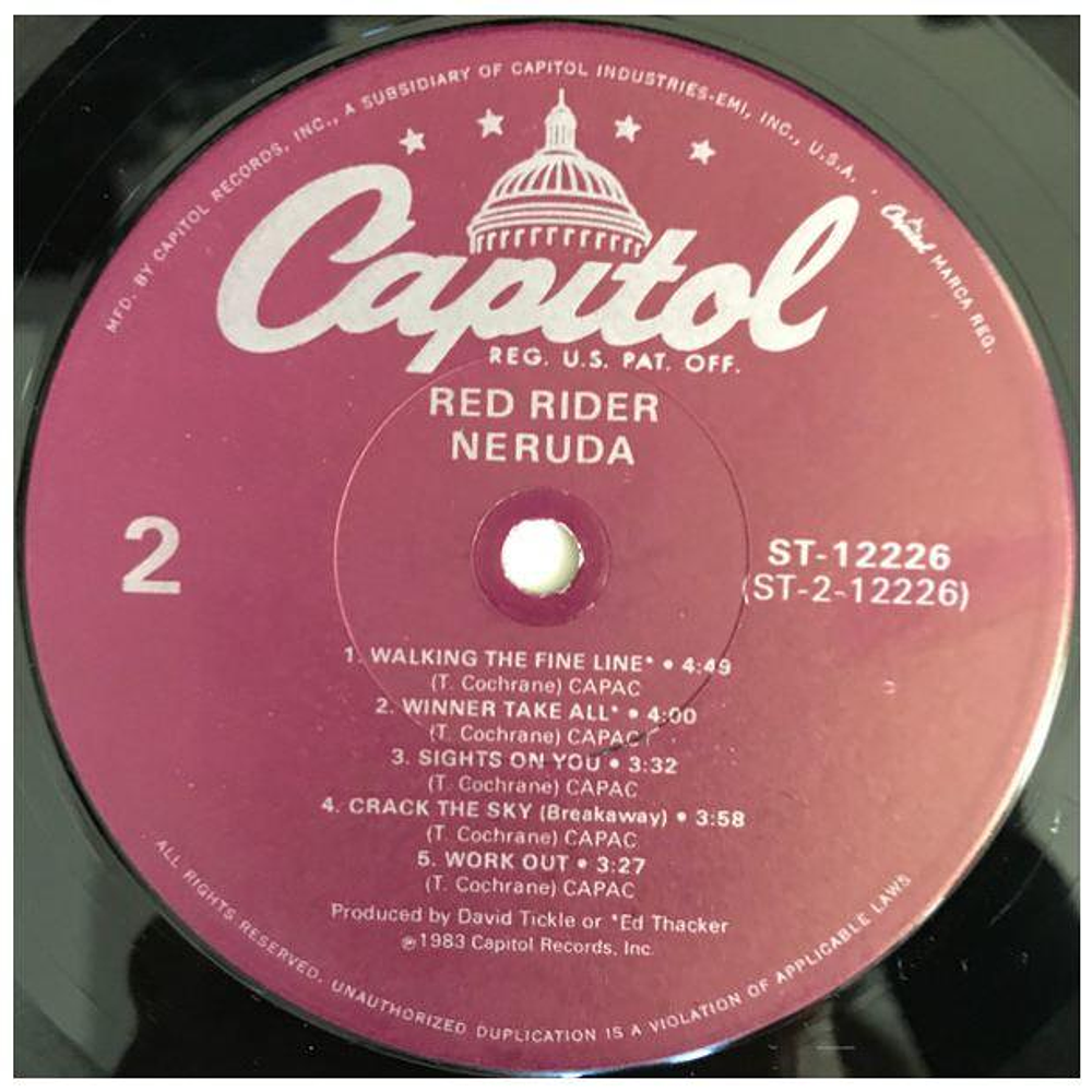 RED RIDER - NERUDA | VINILO USADO