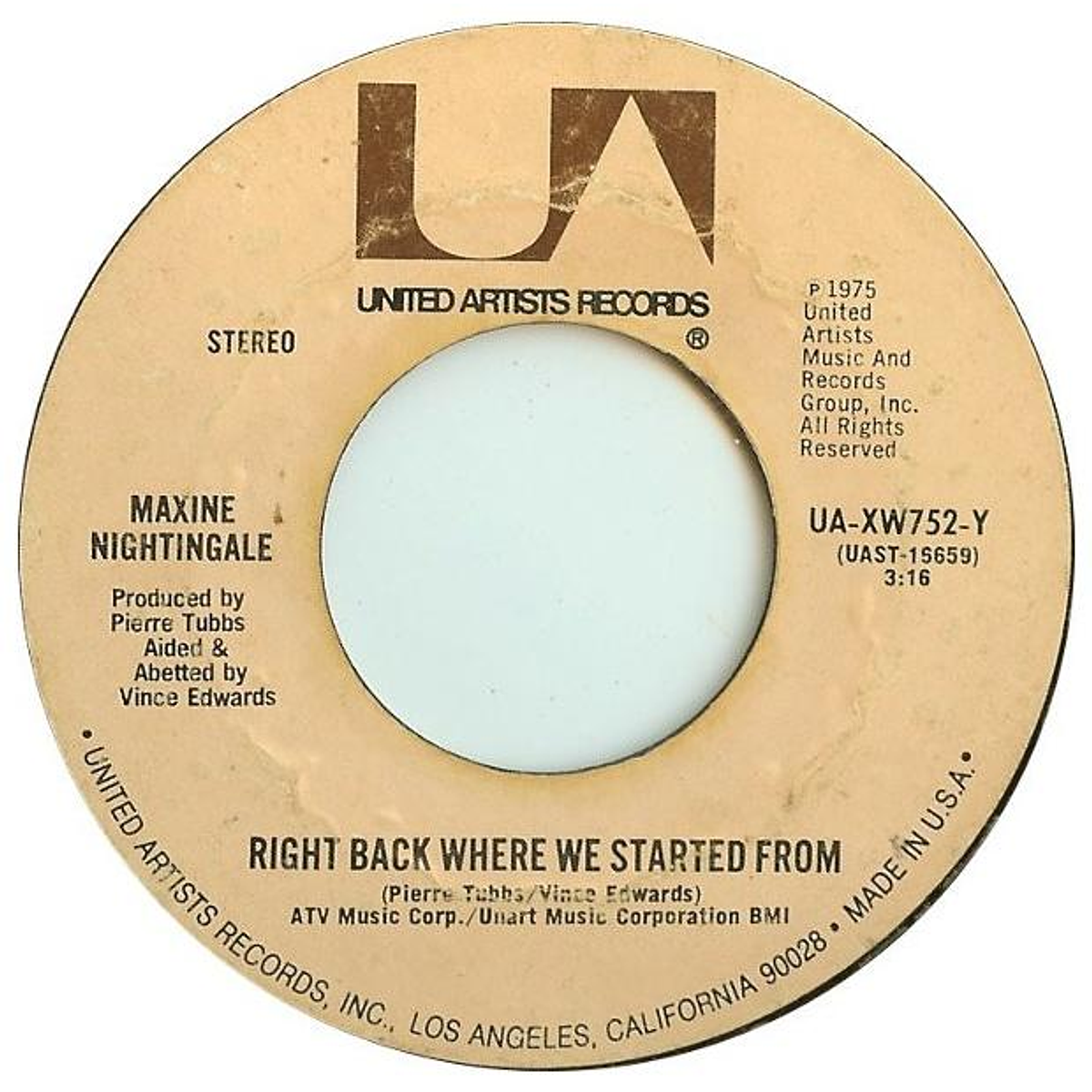 MAXINE NIGHTINGALE - RIGHT BACK WHERE WE STARTED FROM | 7...
