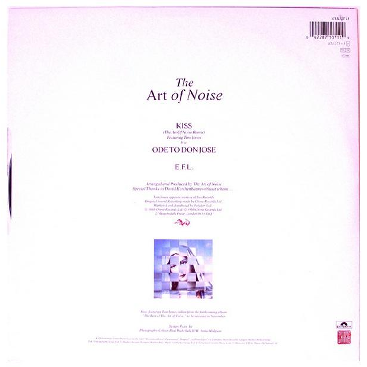 ART OF NOISE FT. TOM JONES - KISS | 12'' MAXI SINGLE USADO