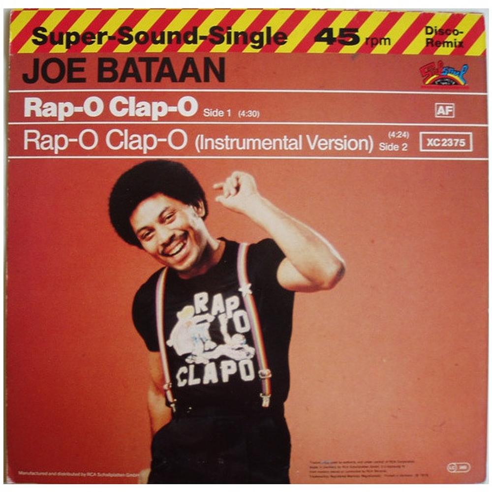 JOE BATAAN - RAP-O CLAP-O | 12 MAXI SINGLE VINILO USADO