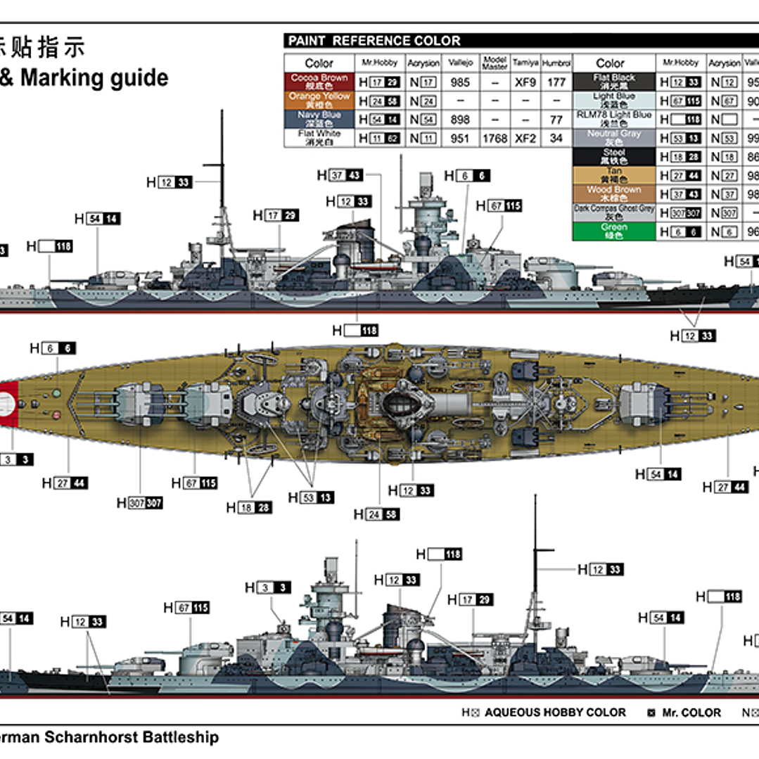 Barco para Armar German Scharnhorst Battleship