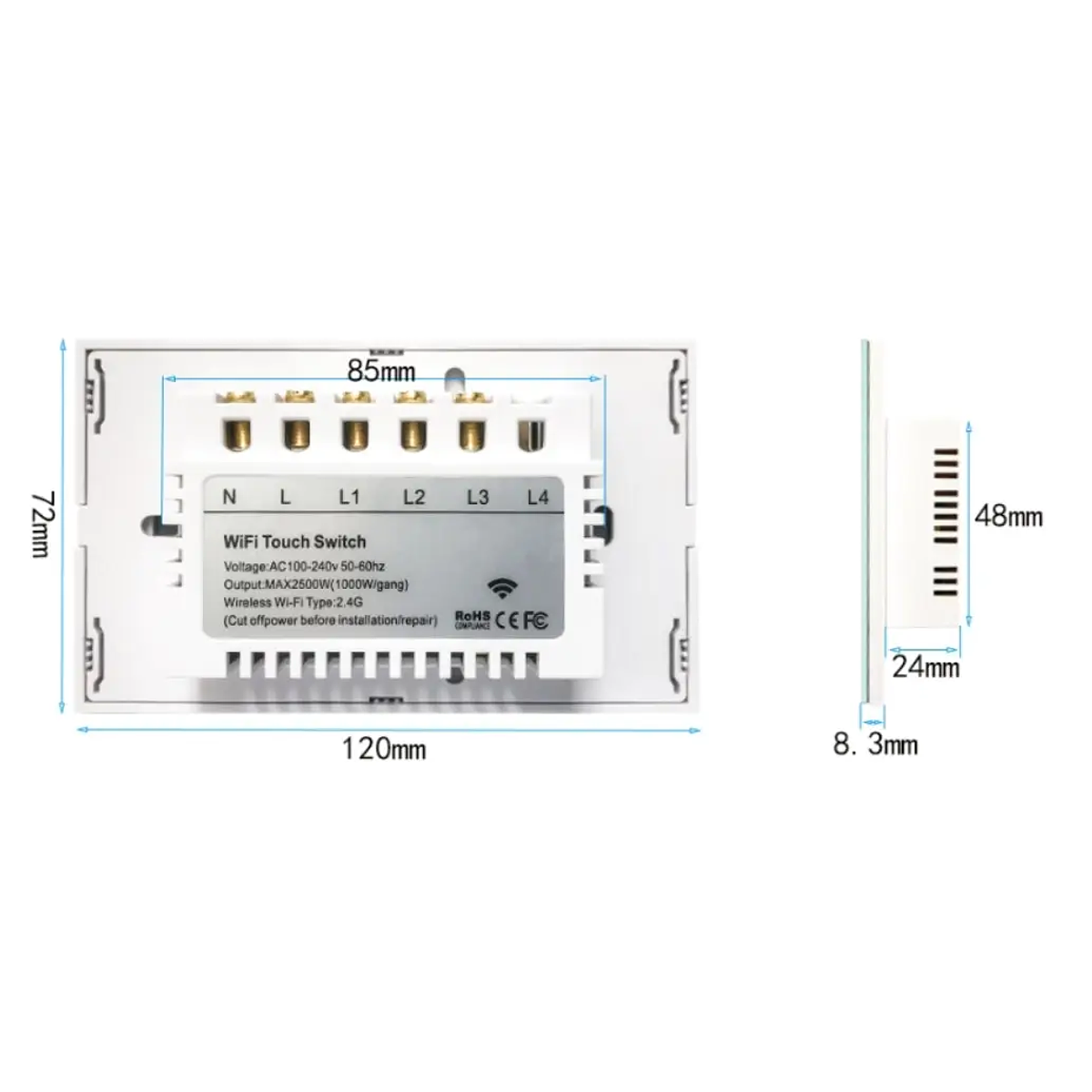 Interruptor Inteligente Wifi Compatible Alexa y Google