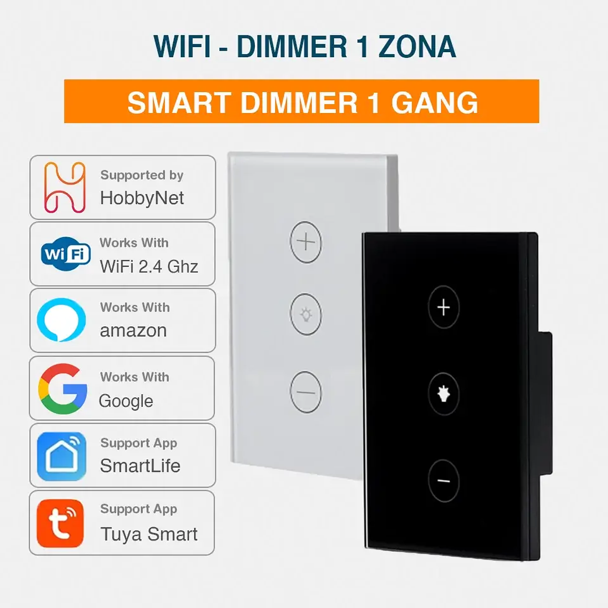Dimmer WiFi: Iluminación inteligente con Alexa, Google, Tuya