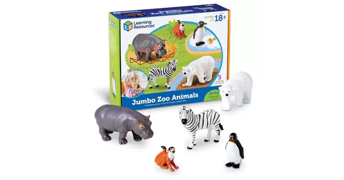 ANIMALES JUMBO DEL ZOOLÓGICO (5 PIEZAS)