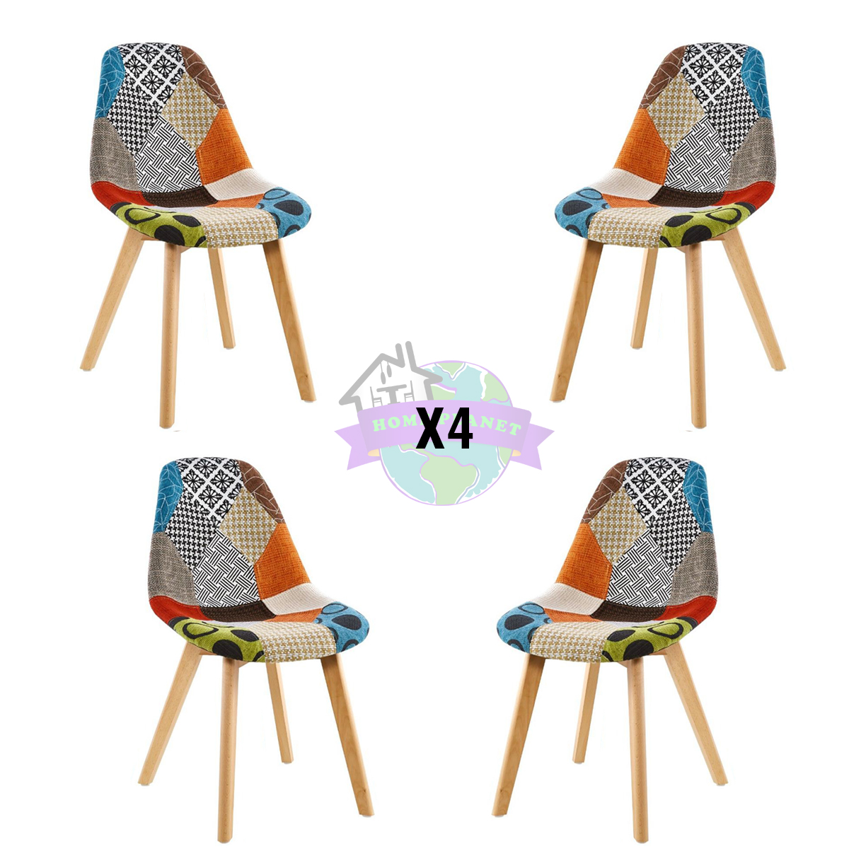 Pack 4 Sillas Patchwork 2.0