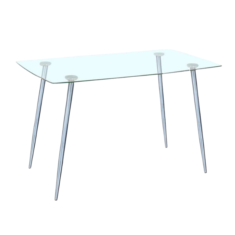 Mesa Rectangular Cromada vidrio 130x80 cm