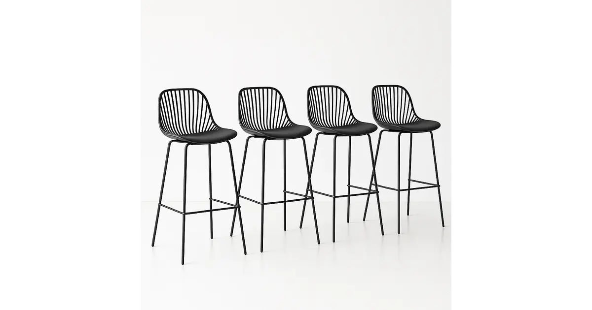 Pack 4 Taburetes Vibo negros