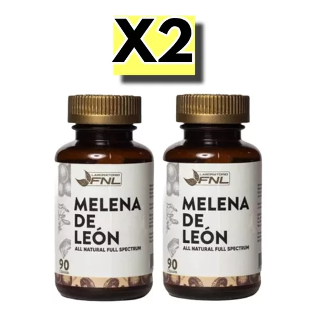 OFERTA PACK MELENA DE LEON 2 FRASCOS DE 90 CAPSULAS C/ U