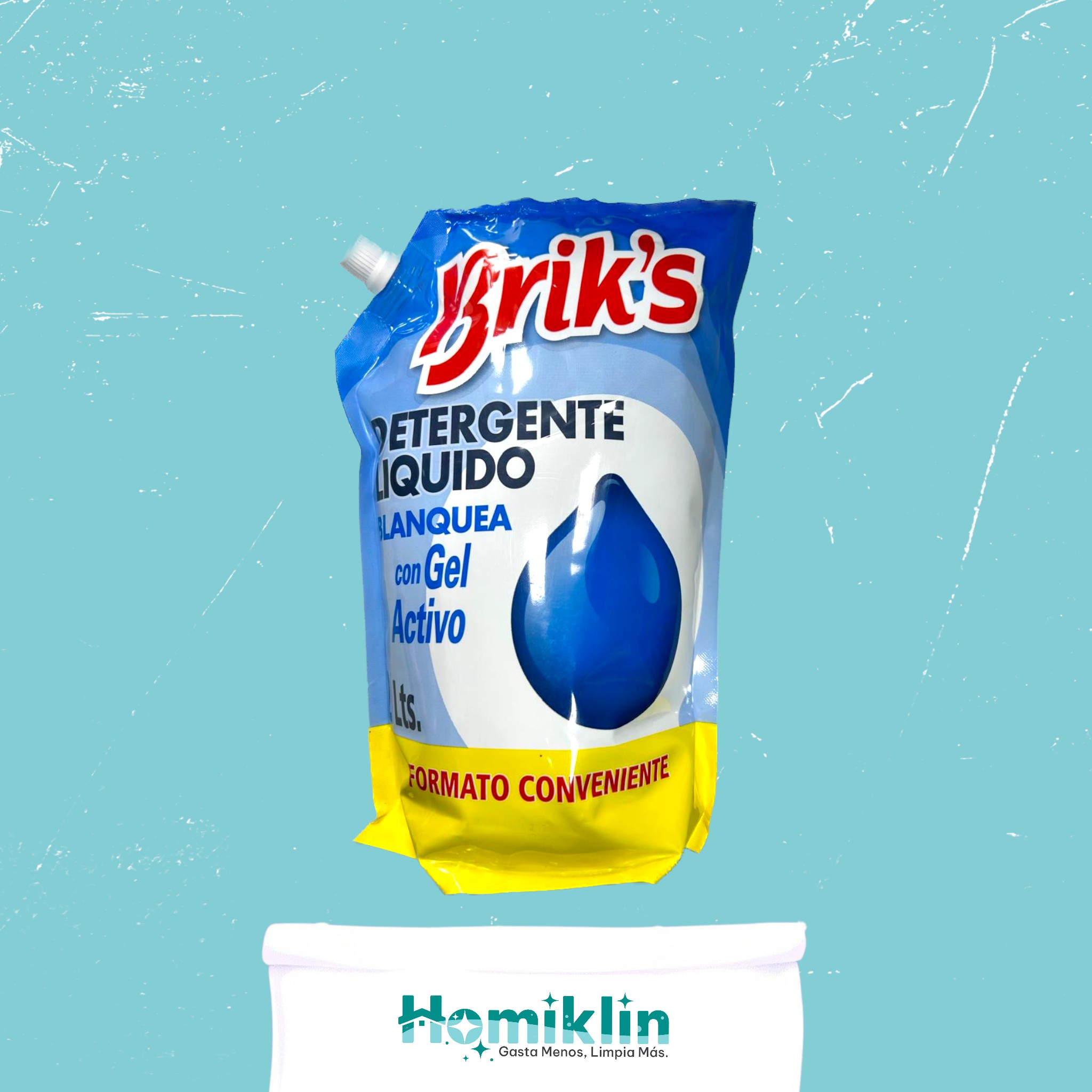 Detergente Líquido Azul Bricks Doy Pack 2 litros