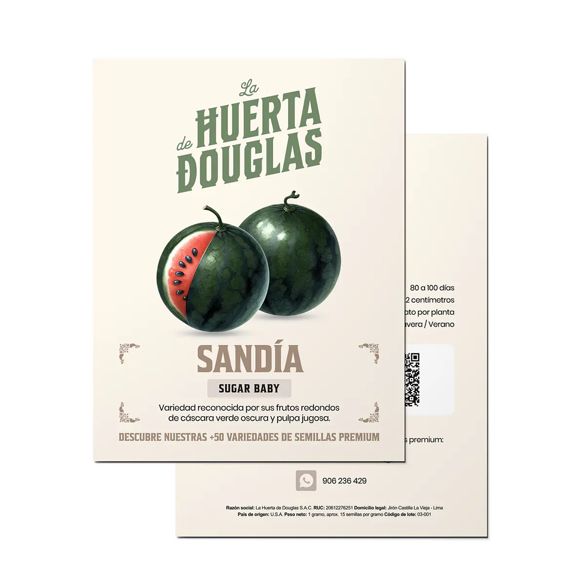 Semillas Premium de Sandía Sugar Baby | La Huerta de Douglas