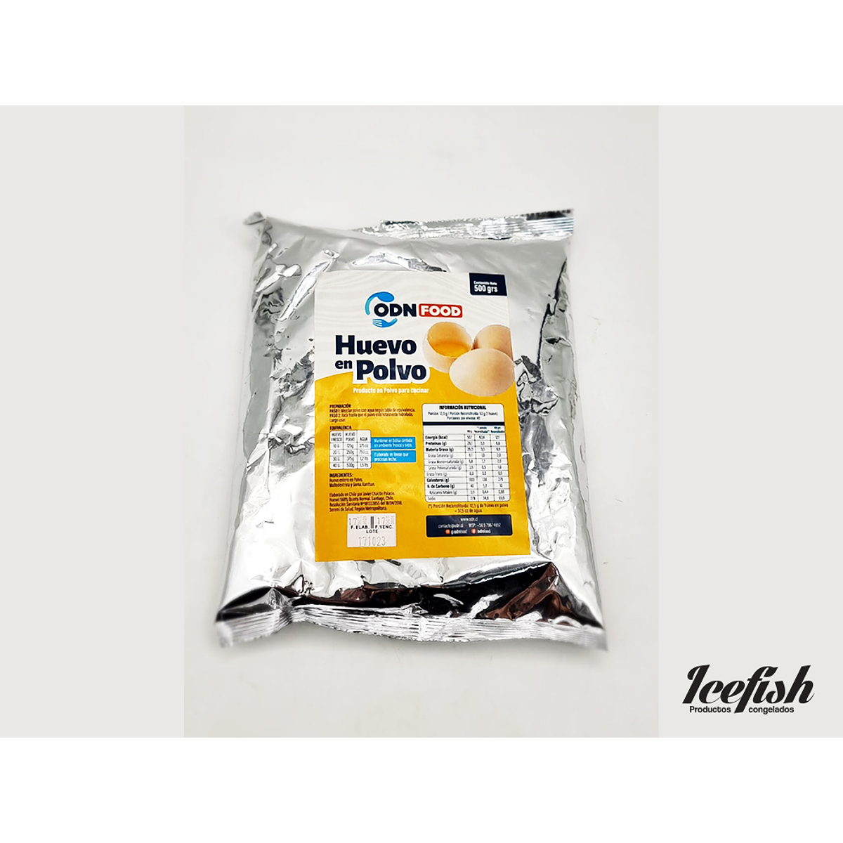 Huevos en polvo 500 grs. | Tienda de productos del mar y congelados ...