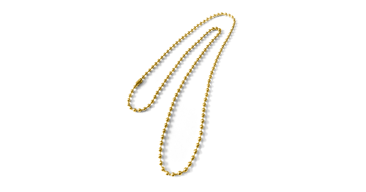 Cadena Militar Acero Dorado 3mm