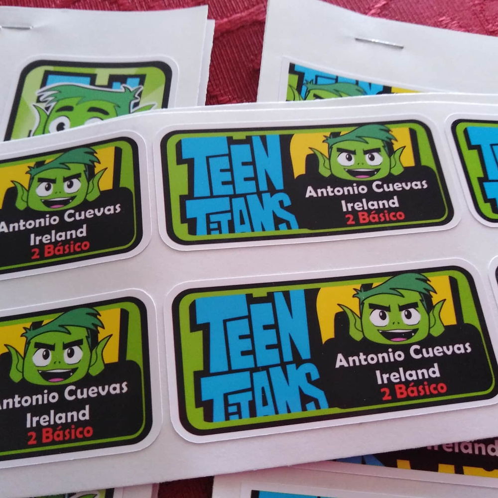 Pack stickers escolares personalizadas