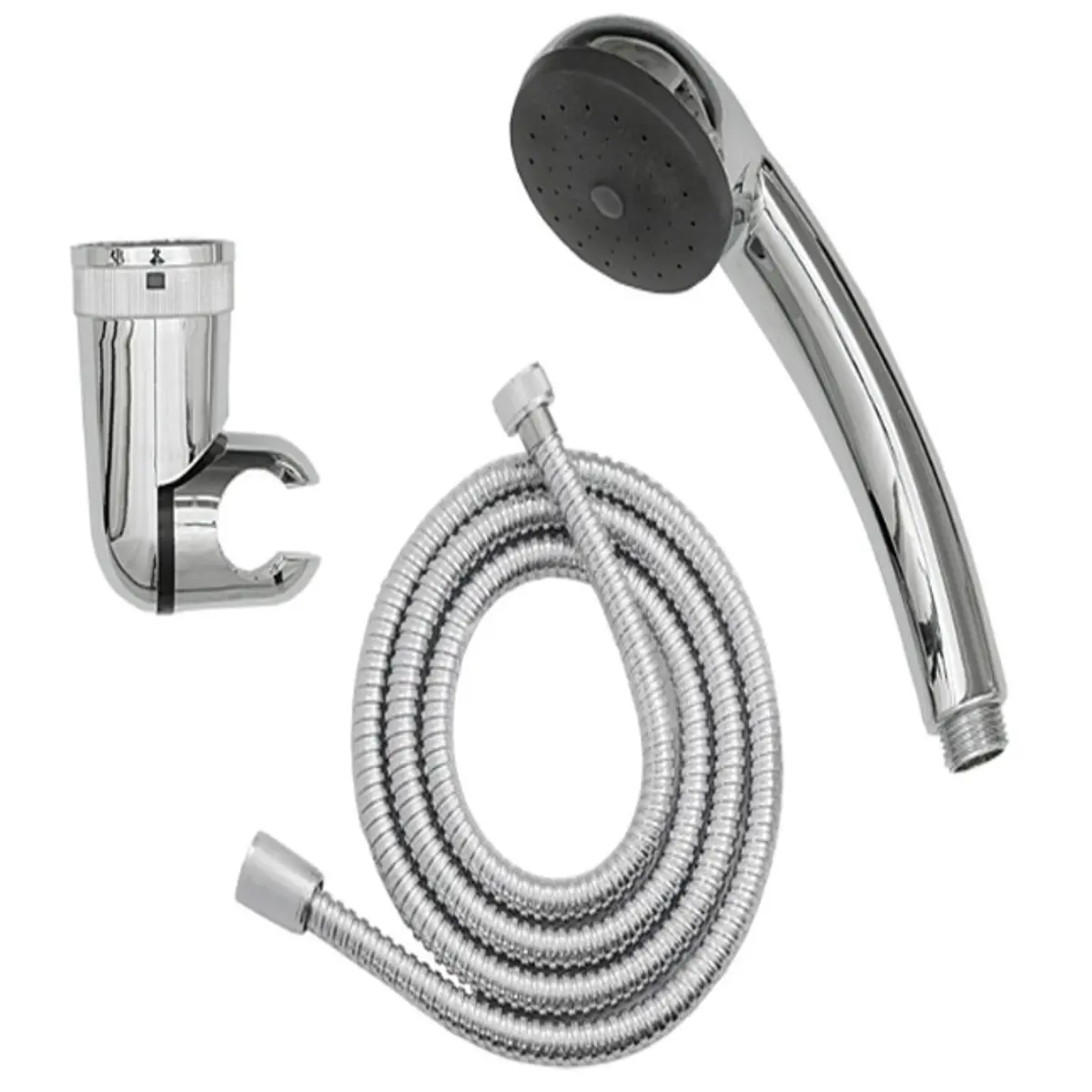 Set ducha teléfono cromado flexible 1.75 mts.
