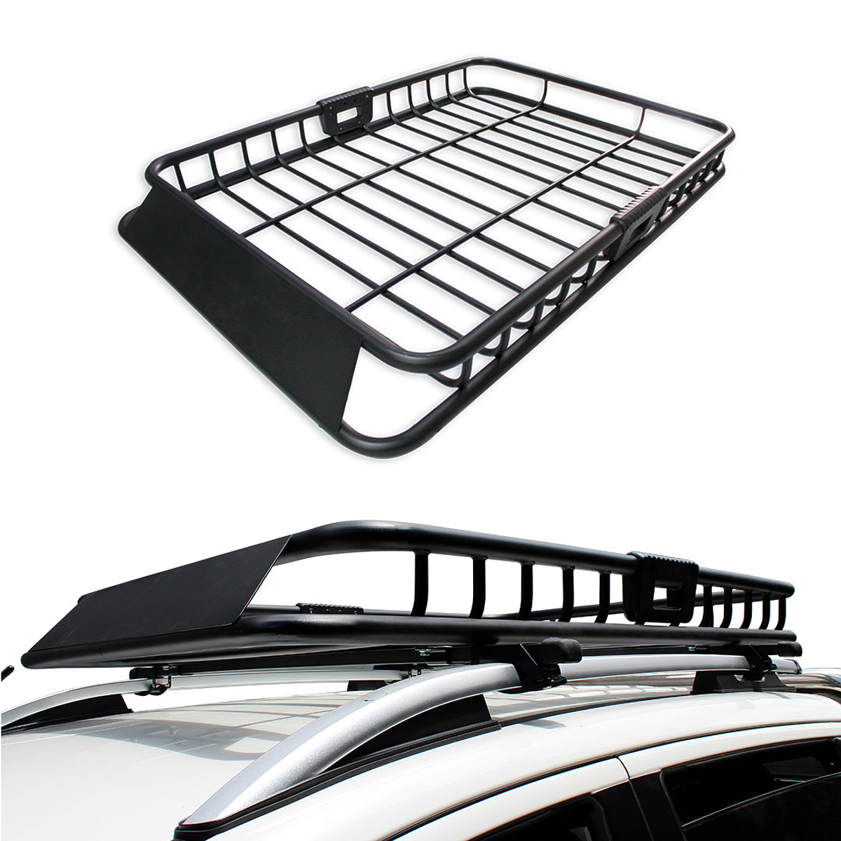 Parrilla De Techo Negra Aluminio 140cm Rally Portaequipaje