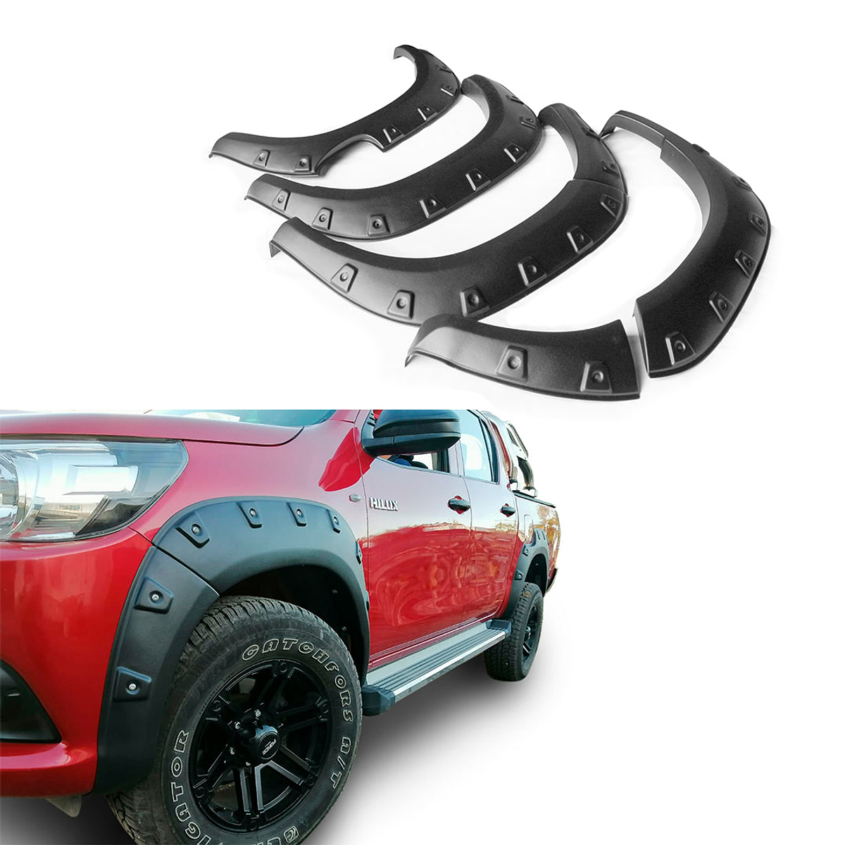 Extensión Tapabarro Militar Hilux Revo 2016-2019 Modelo DX