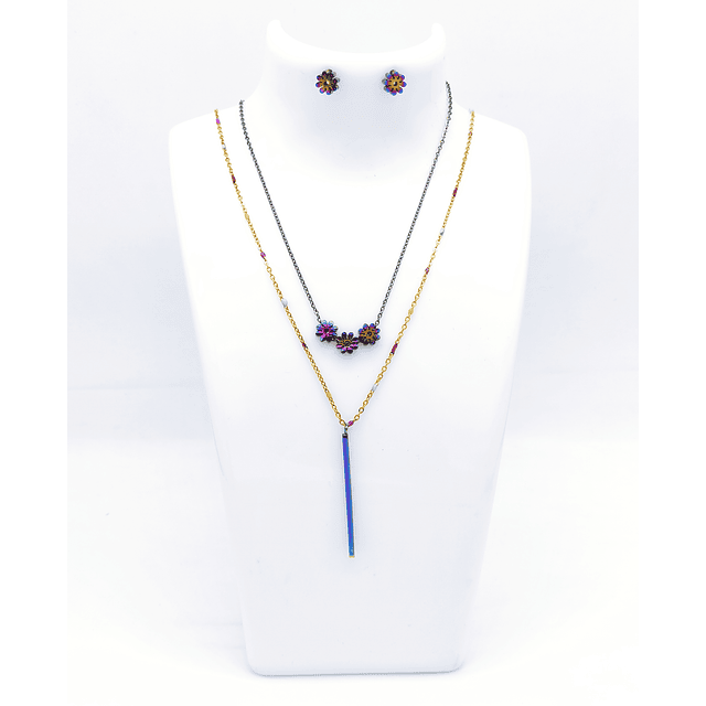 Conjunto tornasol doble de flor