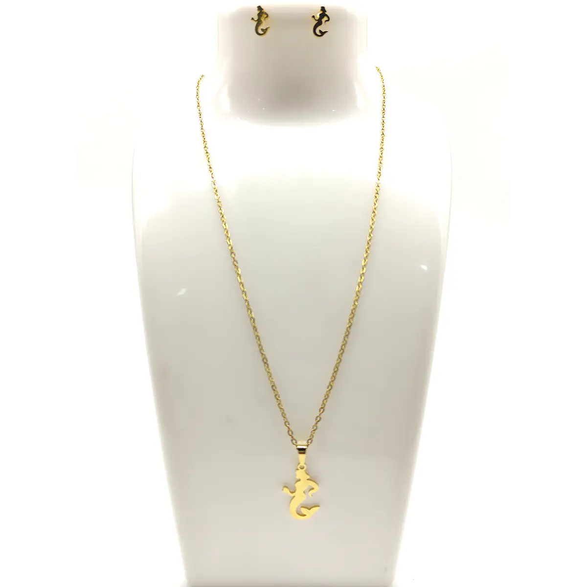 Conjunto dorado de sirena