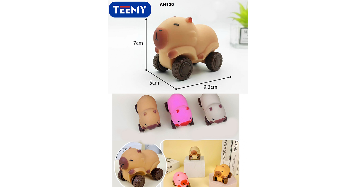 CARRO CAPYBARA ESTIRA PAQUETE 12 PIEZAS