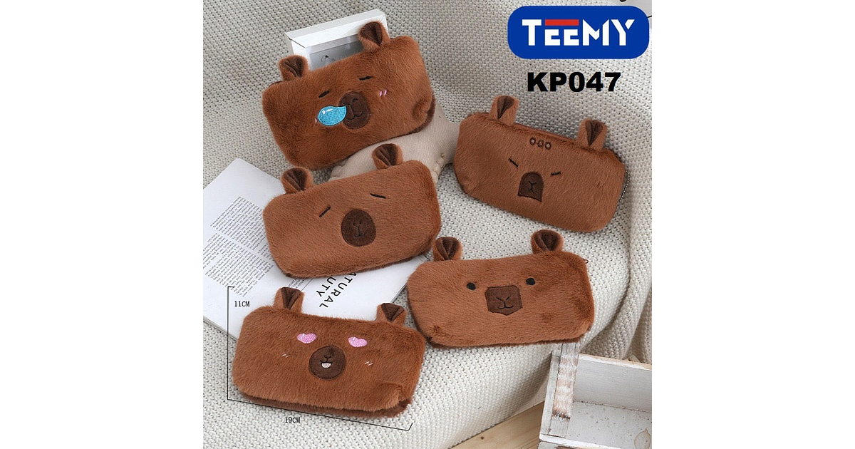 CARTERA CAPYBARA 11X19 CM PAQUETE 12 PIEZAS
