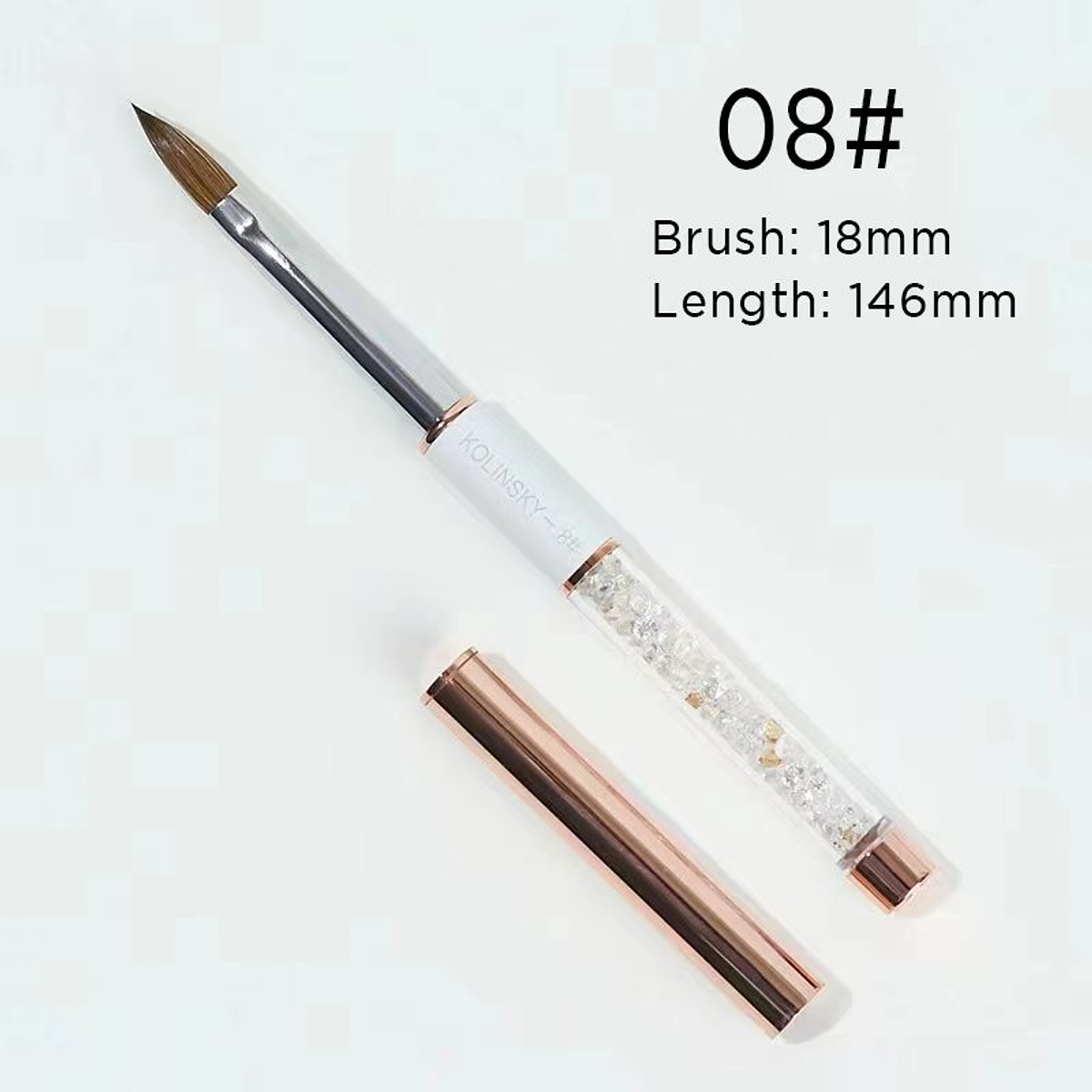 Pincel Kolinsky Cristales #8