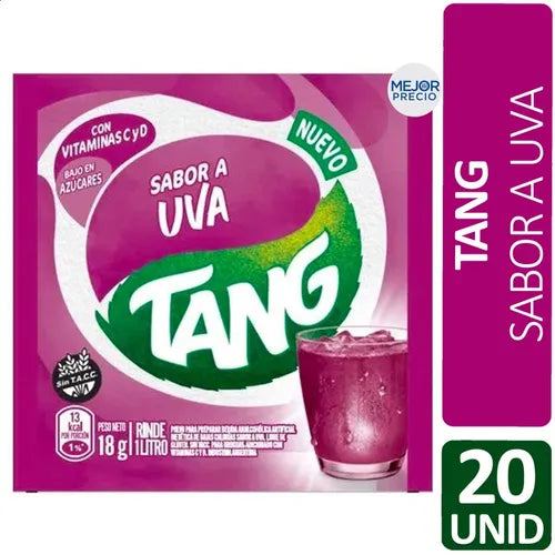 Caja Jugo Tang de Uva Sin Gluten 20 Unidades