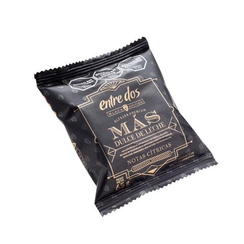 Alfajor Premium Black Edition Entre Dos Más Dulce de Leche