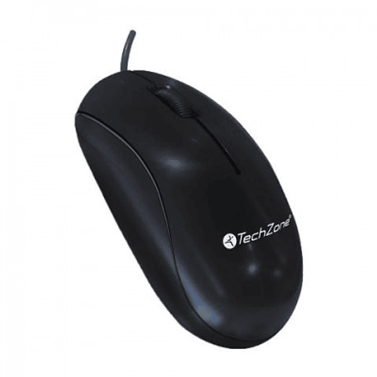 Mouse TECHZONE TZMOU01, Negro, Óptico, 1000 DPI