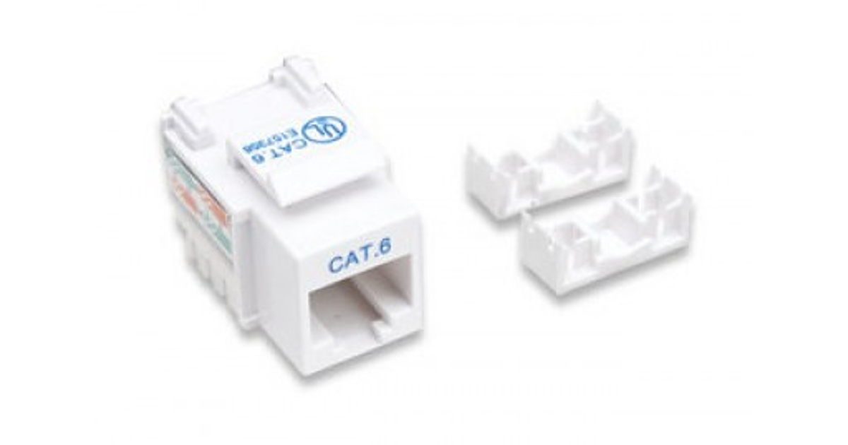 ACK RJ45 CAT6 KEYSTONE DE IMPACTO BLANCO. Para uso con cable