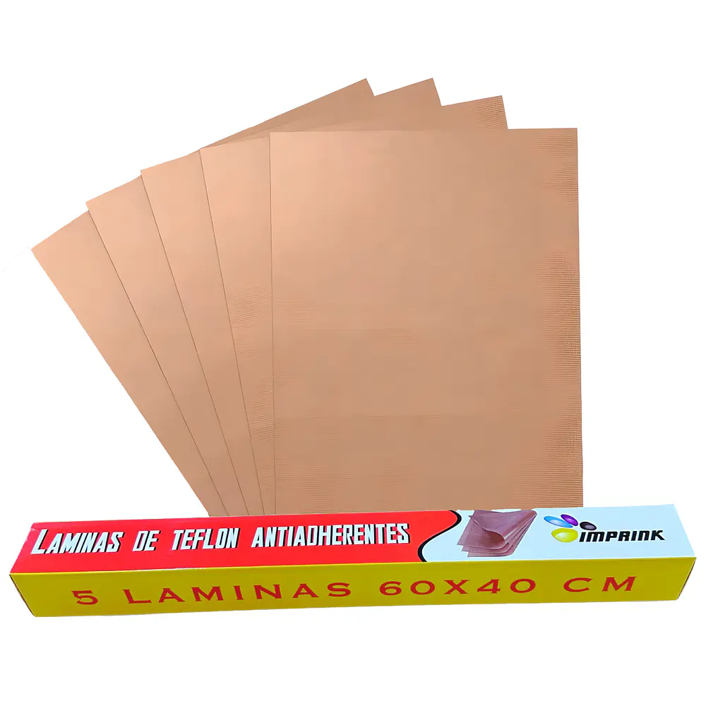 Laminas de Teflon Antiadherentes Multiuso 5 Láminas 60x40 cm