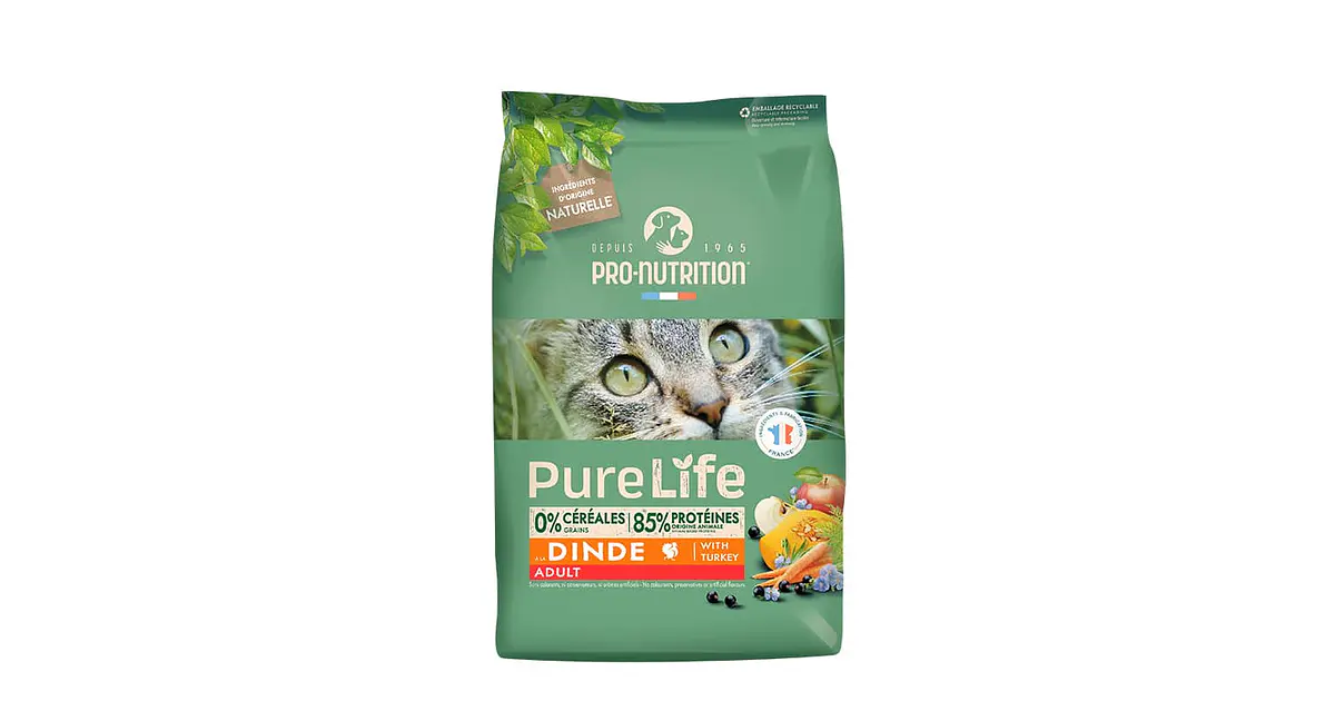 Pro Nutrition Pure Life 🐱🇫🇷: Gatos Adultos Sabor Pavo
