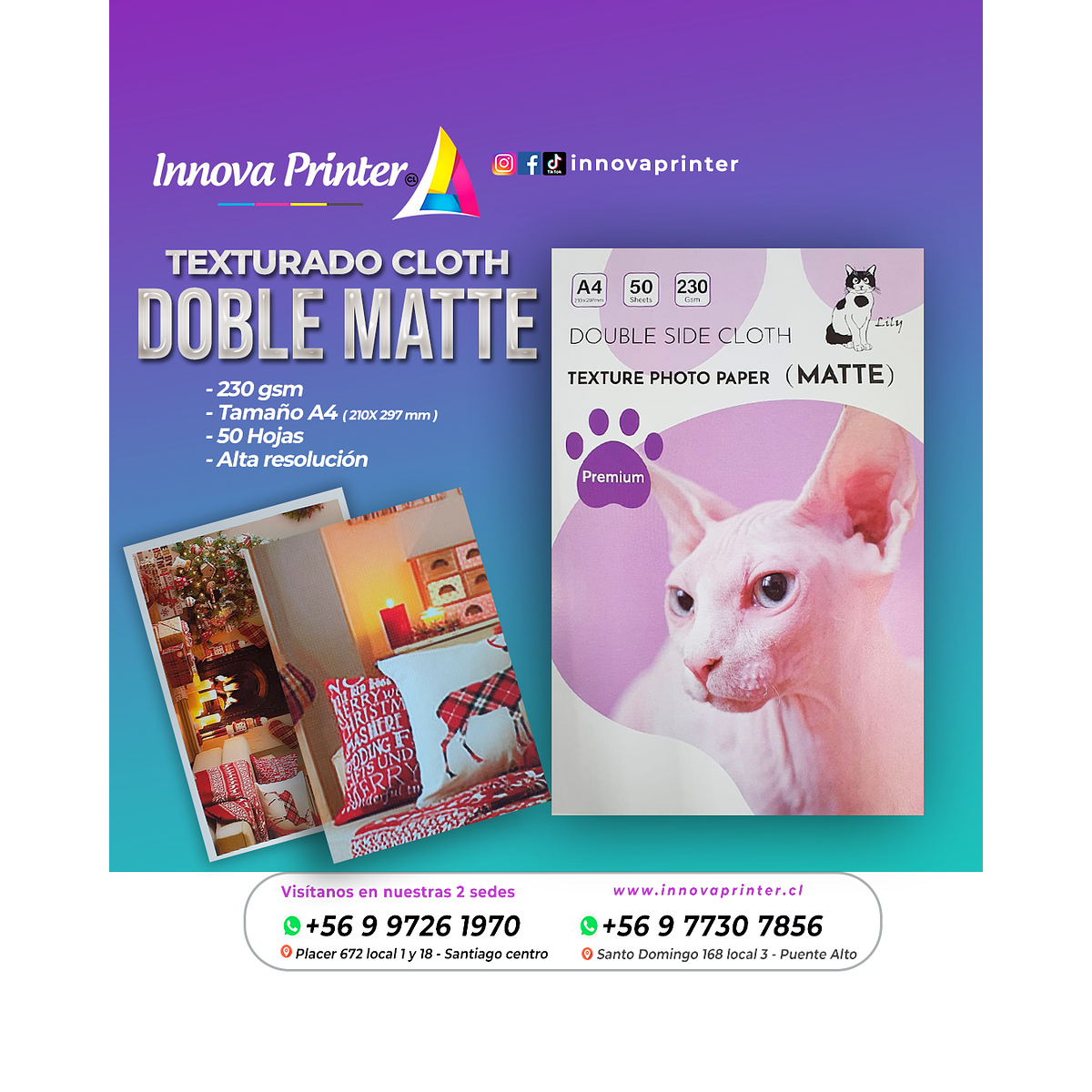 DOBLE TEXTURADO MATTE CLOTH A4 230 GMS