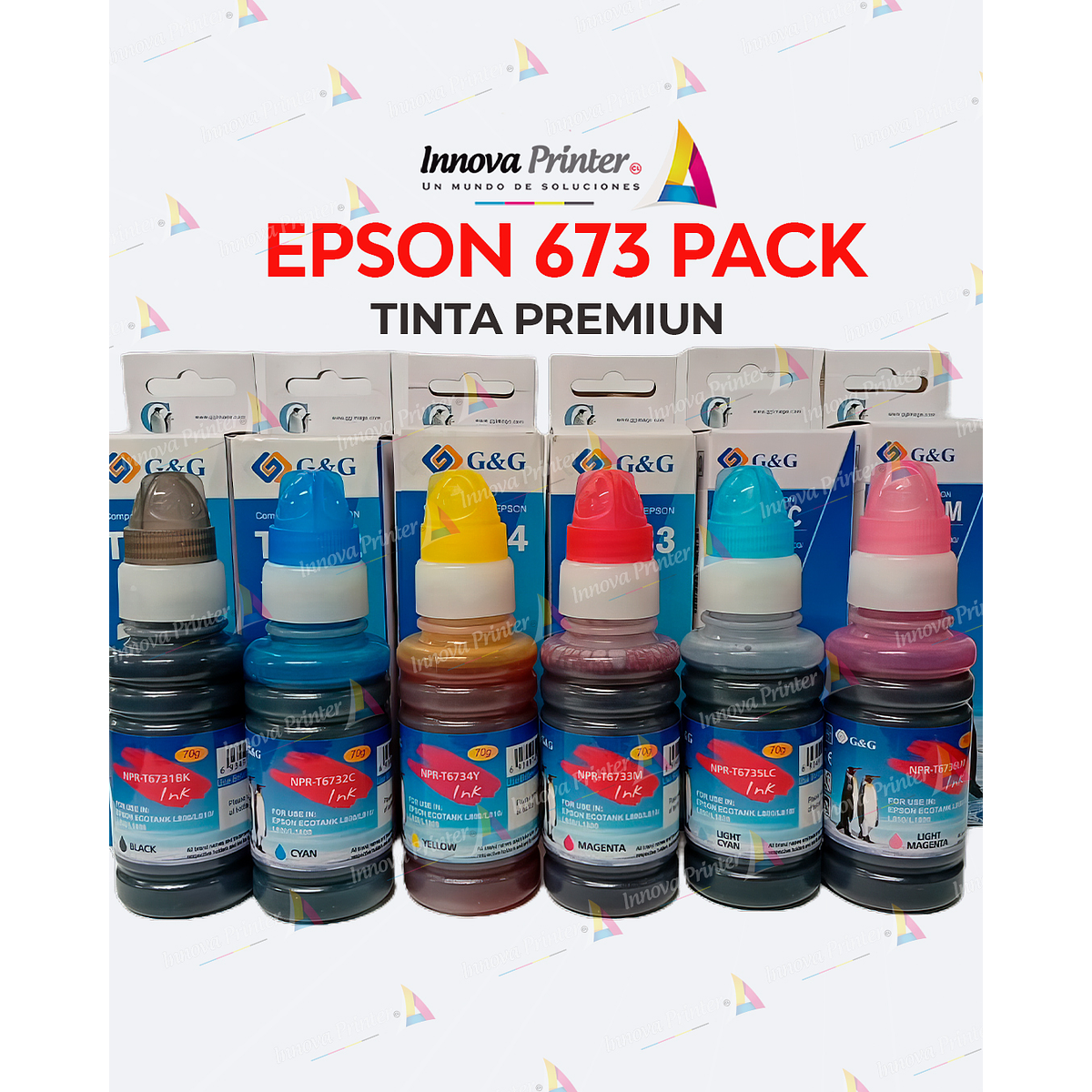 TINTAS PREMIUM EPSON 673 -PACK