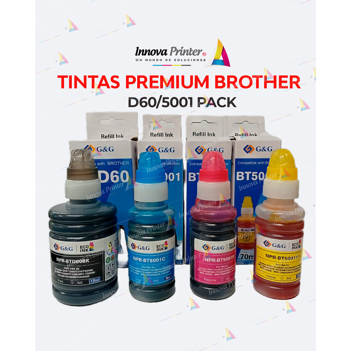 TINTAS PREMIUM BROTHER D60/5001 -PACK