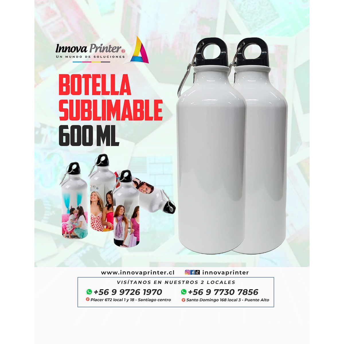 BOTELLA SUBLIMABLE 600 ML