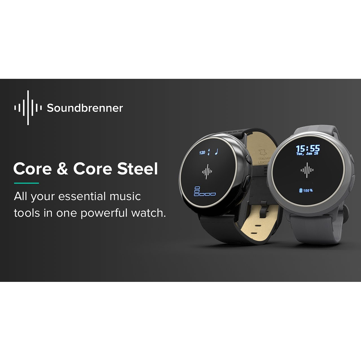 SOUNDBRENNER CORE 2 STEEL SMART WATCH METRONOMO INTELIGENTE