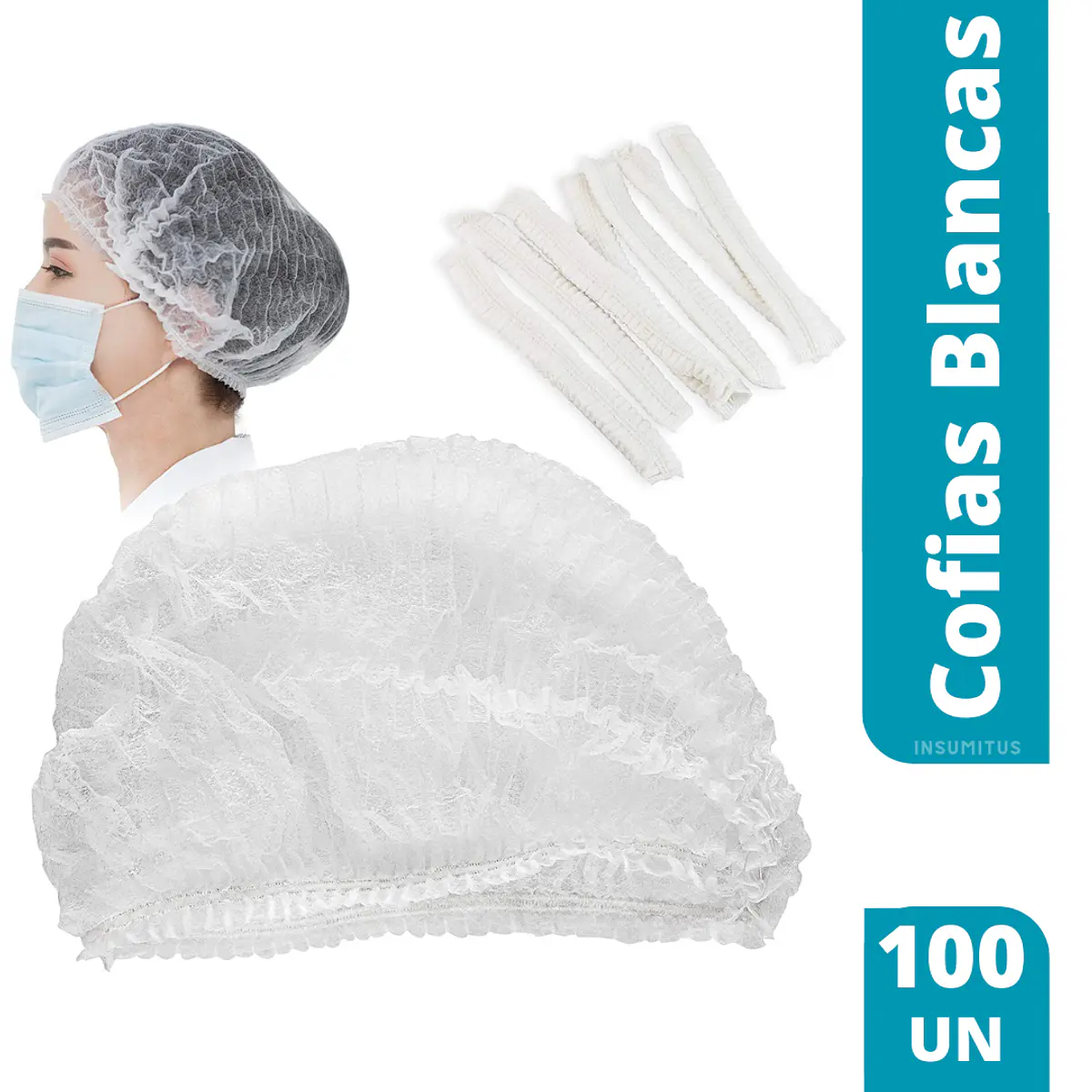 Redecillas Cofias O Gorros Cilp Blancas (100 Unidades)